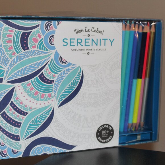 Games | Vive Le Color Serenity Adult Coloring Book And Pencils Color ...